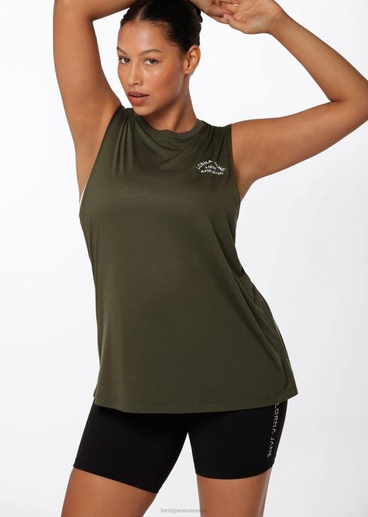 Lorna Jane Apparel Women Lotus Muscle Tank Luxury Green V66R438 ...